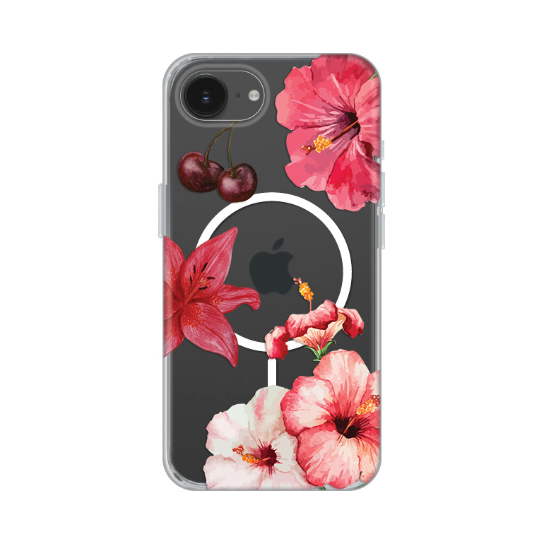 Futrola print Magsafe za iPhone 16e Hibiscus
