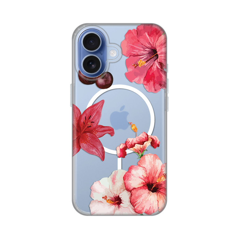 Futrola print Magsafe za iPhone 17 Hibiscus