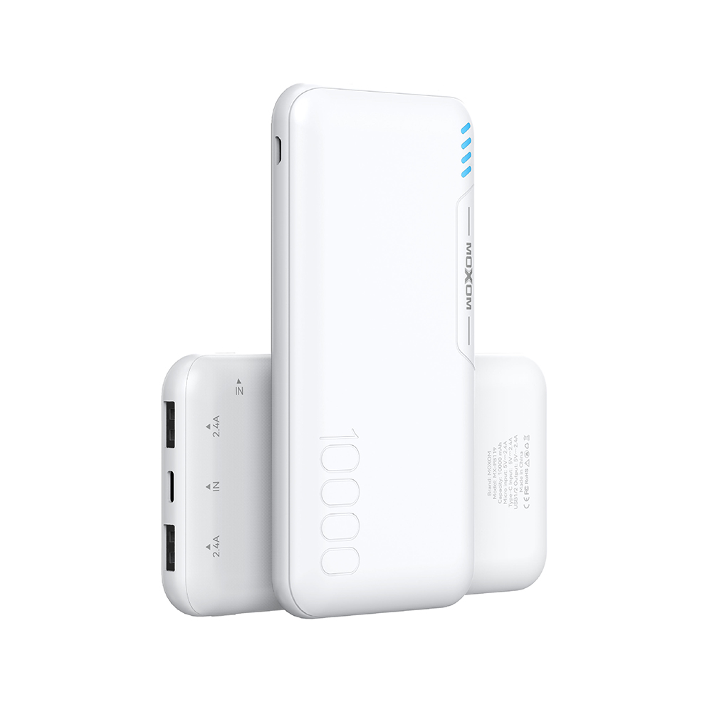 Power Bank baterija Moxom MX-PB119 10000 mAh 2.4A beli (MS)