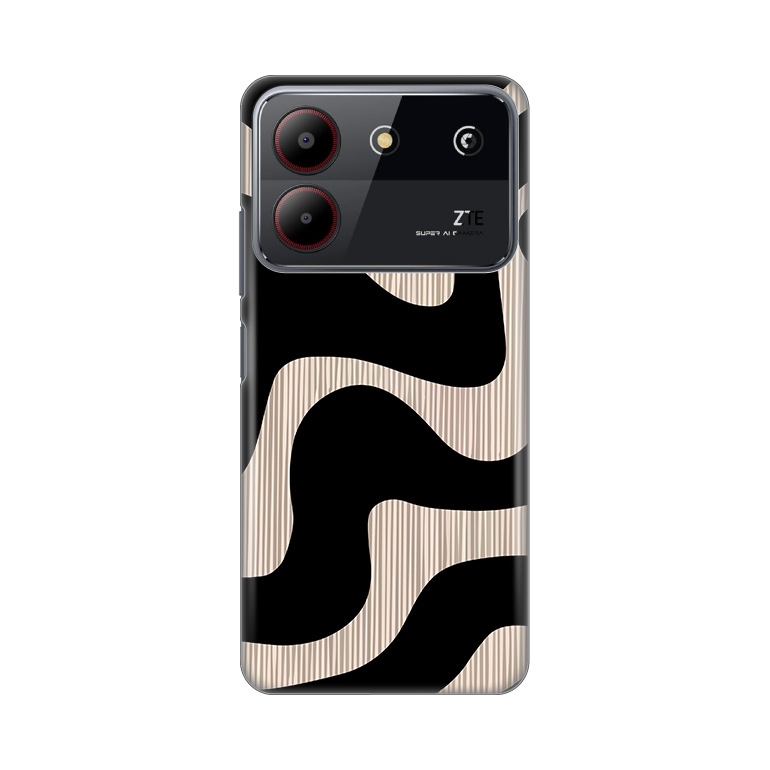 Silikonska futrola print Skin za ZTE Blade A54 Black Flow