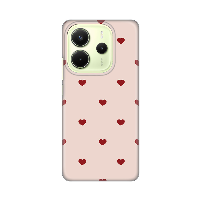 Silikonska futrola print za Xiaomi Redmi Note 14 4G (SRB) Beige Hearts
