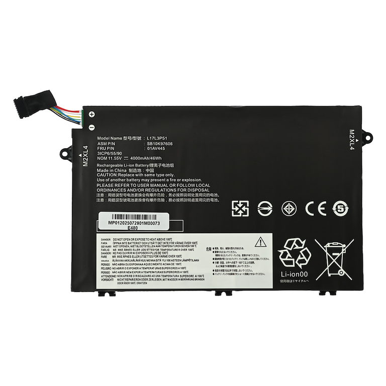 Baterija za Laptop - Lenovo Thinkpad E14 E15 E480 E490 E580 E590 L17C3P51 HQ2200 B