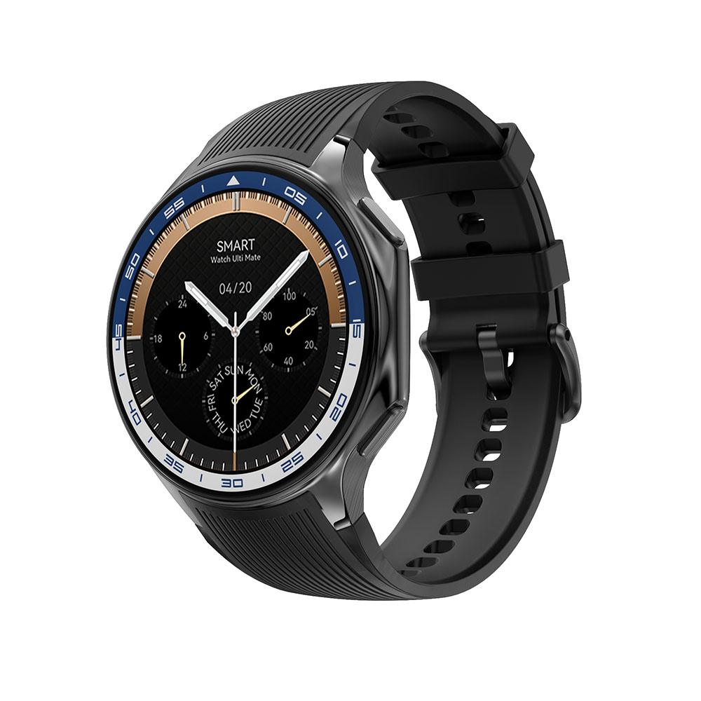 Smart watch DT Watch X crni (crna silikonska i crna kozna narukvica) (MS)