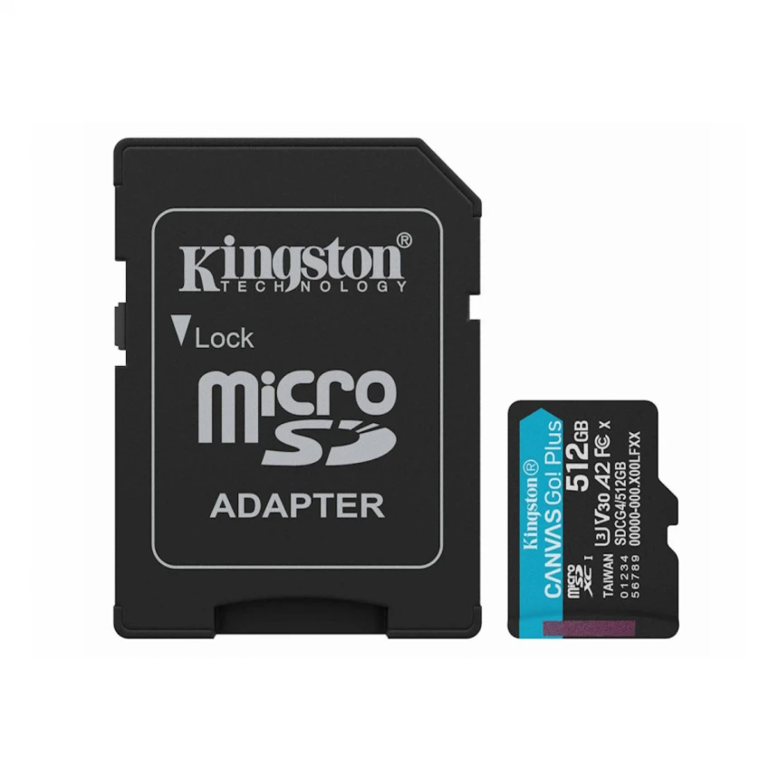 Memorijske kartice KINGSTON SDCG4/512GB/Canvas Go! Plus/microSD/200/160MB/s/+adapter