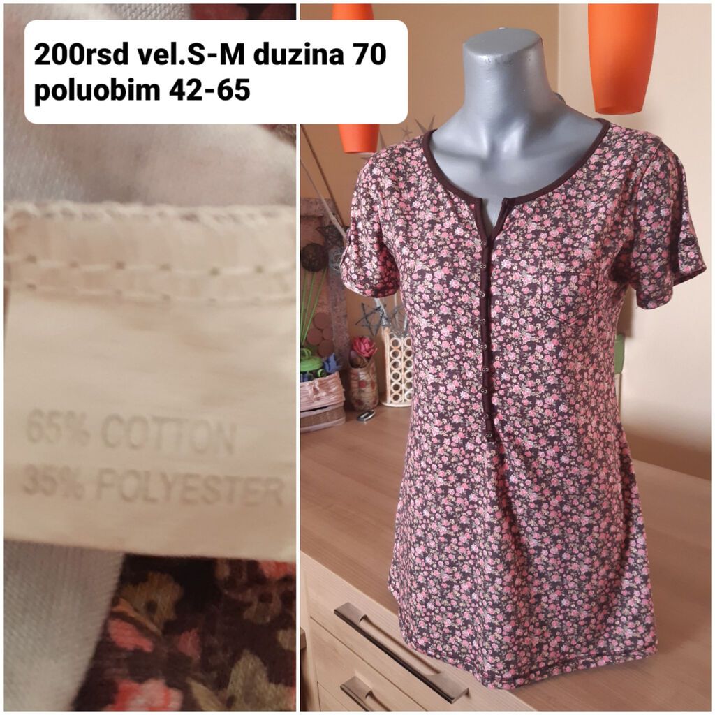 - Veličina: S–M - Dužina: 70 cm - Poluobim: 42–65 cm (elastična) -