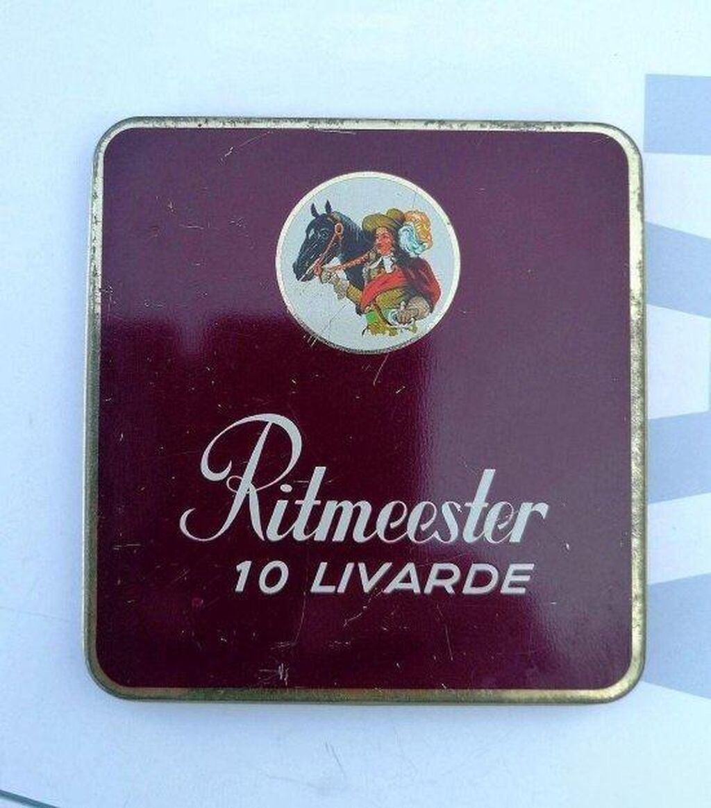 Vintage tabakera RITMEESTER 10 Livarde Cigar Tin Box HOLLAND. Made in