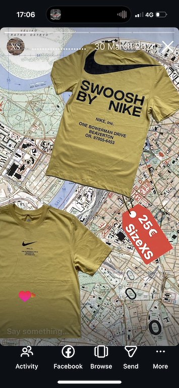 Men's T-shirt Nike, bоја - Maslinasto zelena