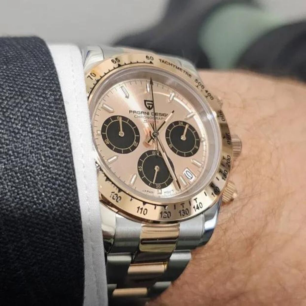 PAGANI DESIGN PD-1644 Sport - 40mm -Zlatna- Rolex Daytona Potpuno nov