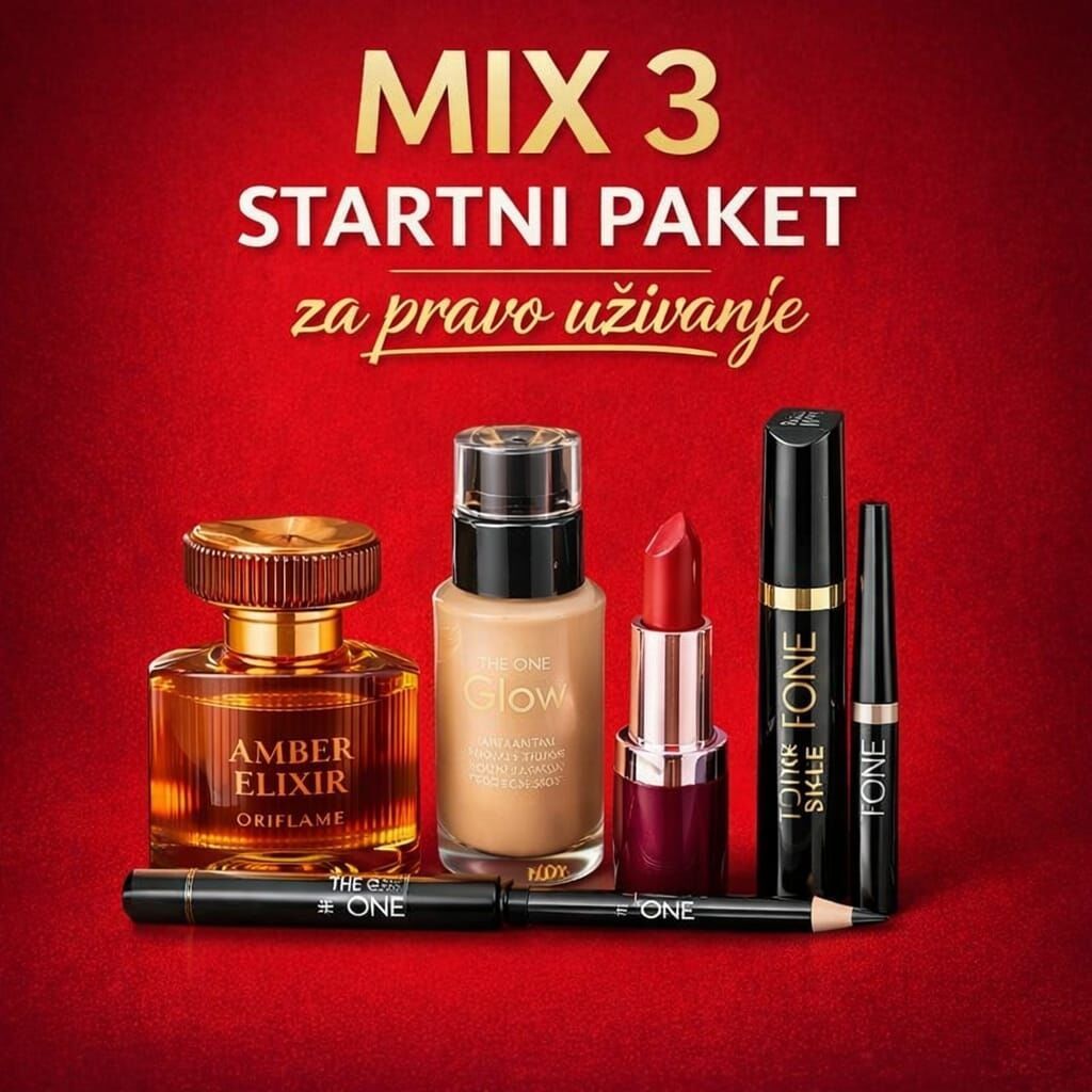 Oriflame startni paketi – kompletni setovi za negu i šminku Mix 3