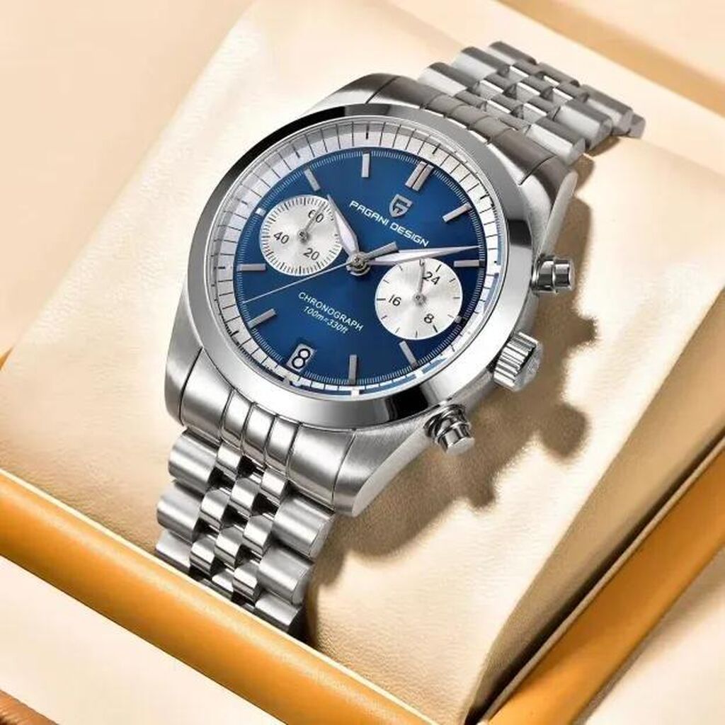 PAGANI DESIGN PD-1775 - 37.5mm - Plava - Seiko VH64 Potpuno nov muški