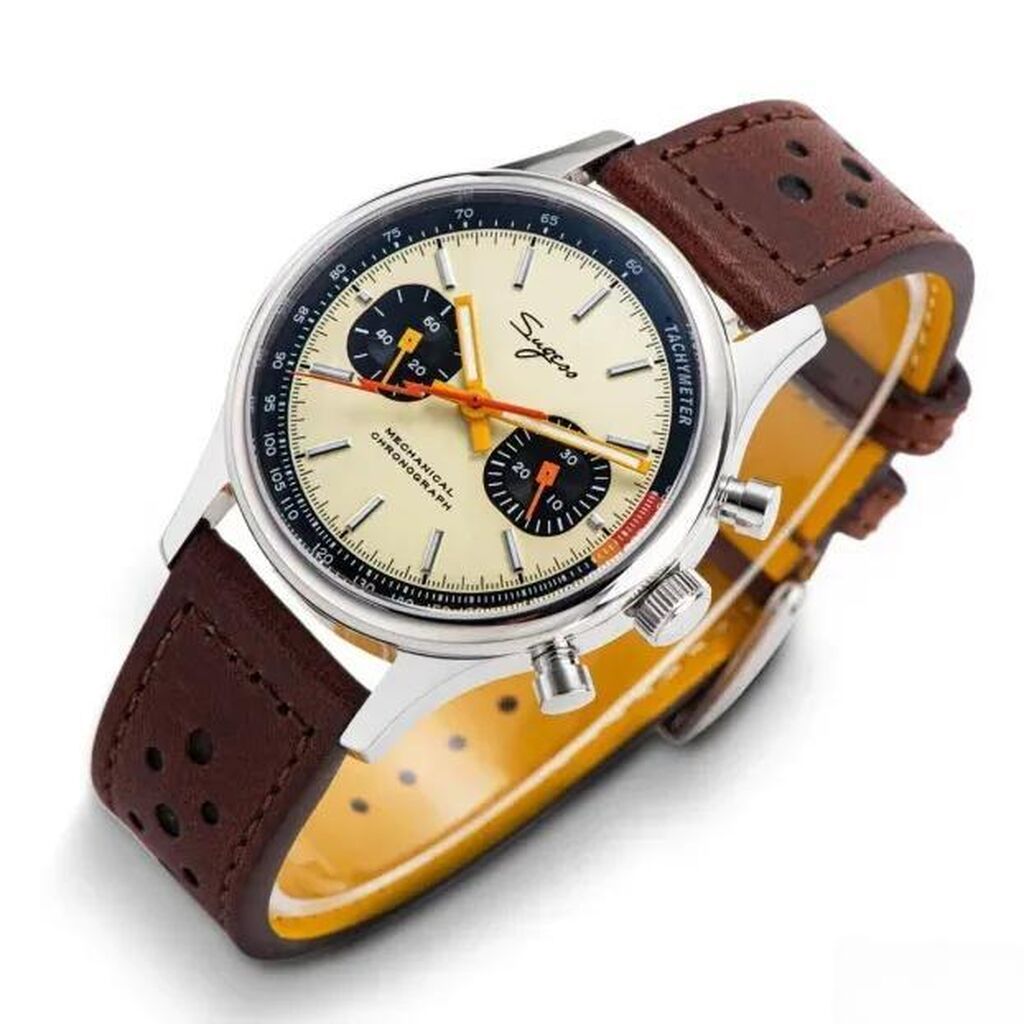 Sugess Chrono Heritage S387 - Bež - 40mm (SeaGull ST1901)