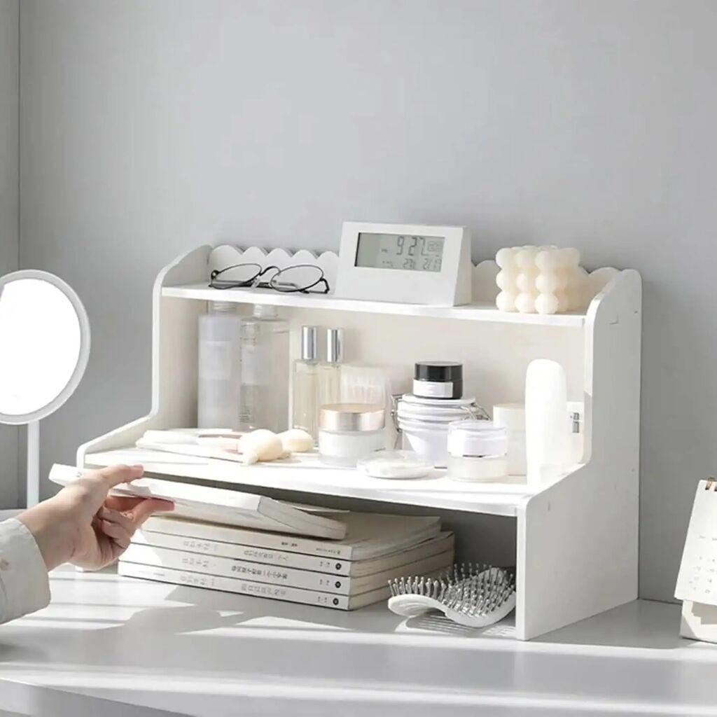 Mini stočna polica/organizer za sto – beli 25x8,5x4, 5cm/9,8x3,3x1,8 -