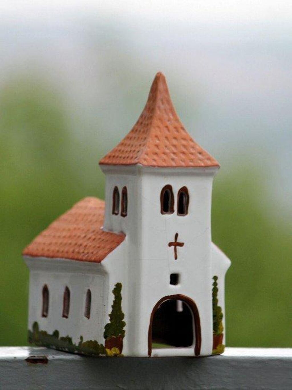CHURCH vintage England Ceramic. Ručno slikano. Prelepa stara engeska
