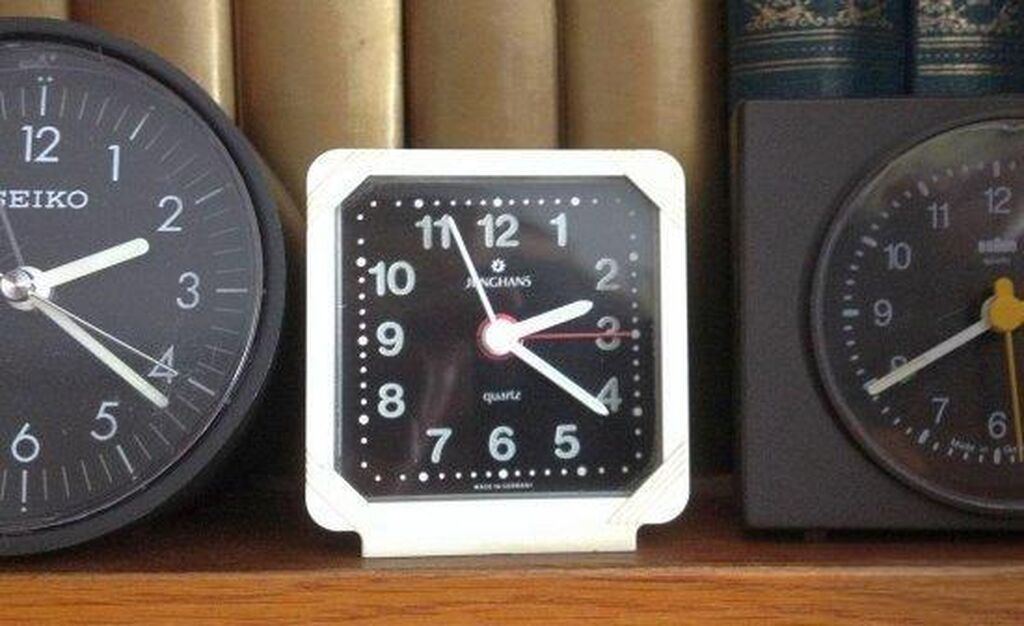Germany made Junghans Quartz Travel alarm clock. Made in GERMANY