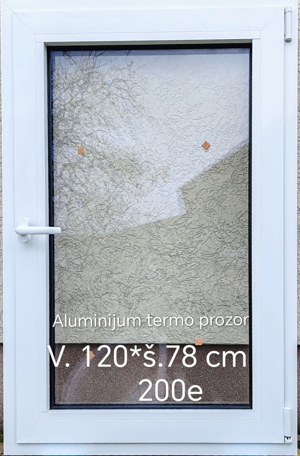 Aluminijumski termo prozor - Materijal: aluminijumski okvir, bela
