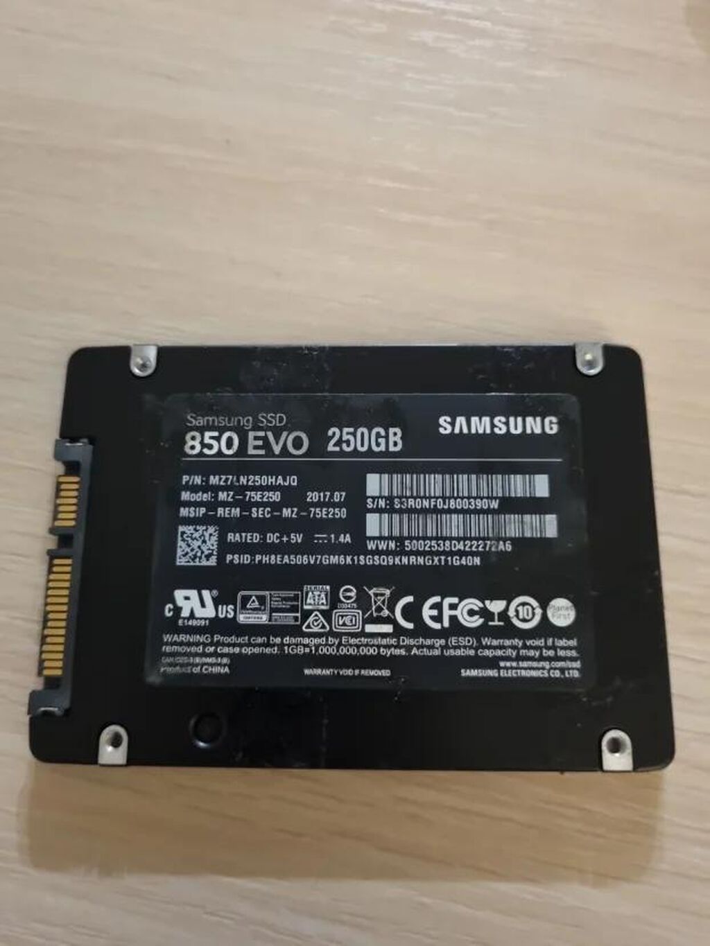 SSD Disk Samsung 850 EVO 250GB SATA III. Ispravan, zdrav 100%
