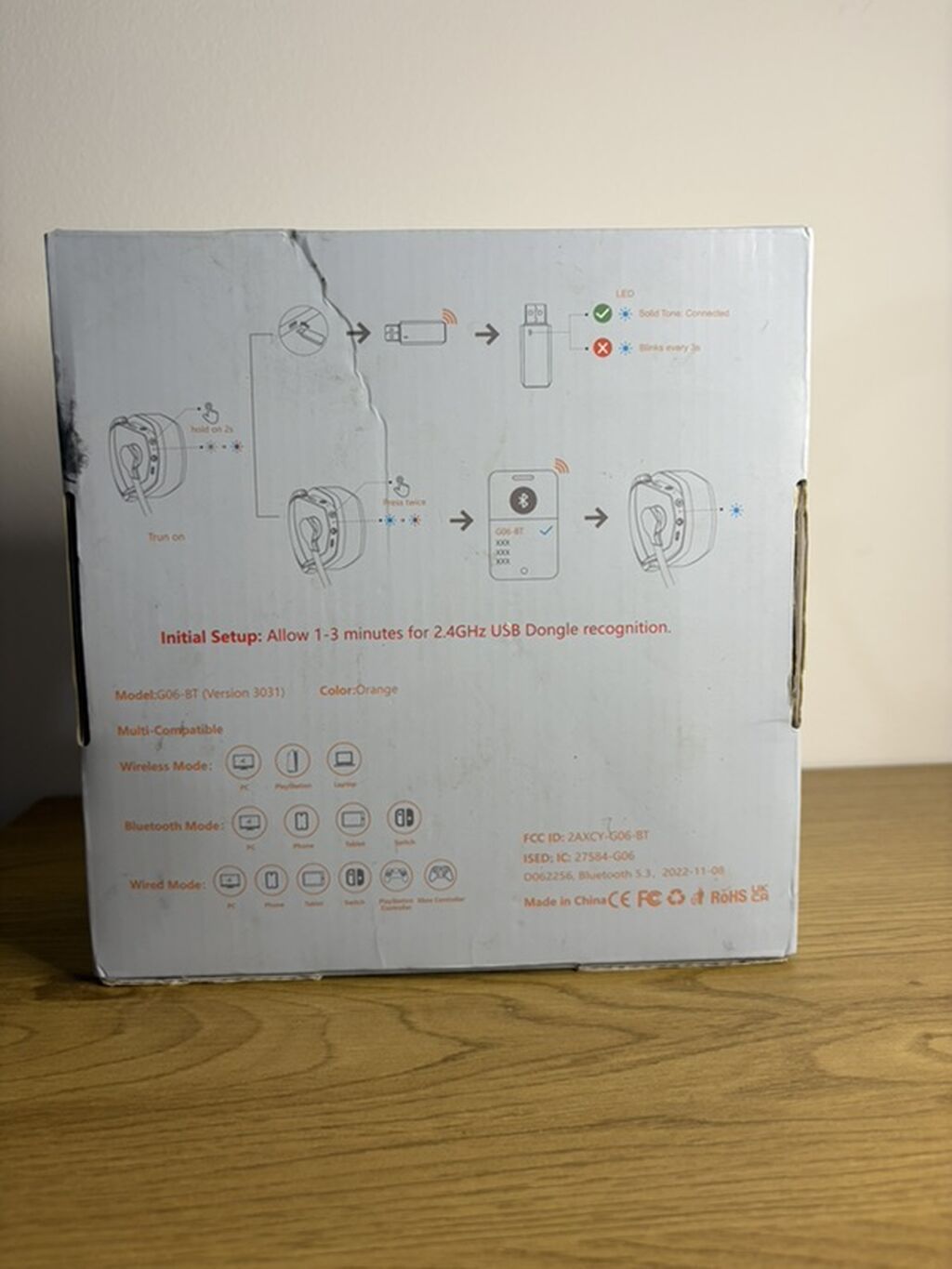 NUBWO G06 bežične gejming slušalice sa mikrofonom - Model: G06-BT