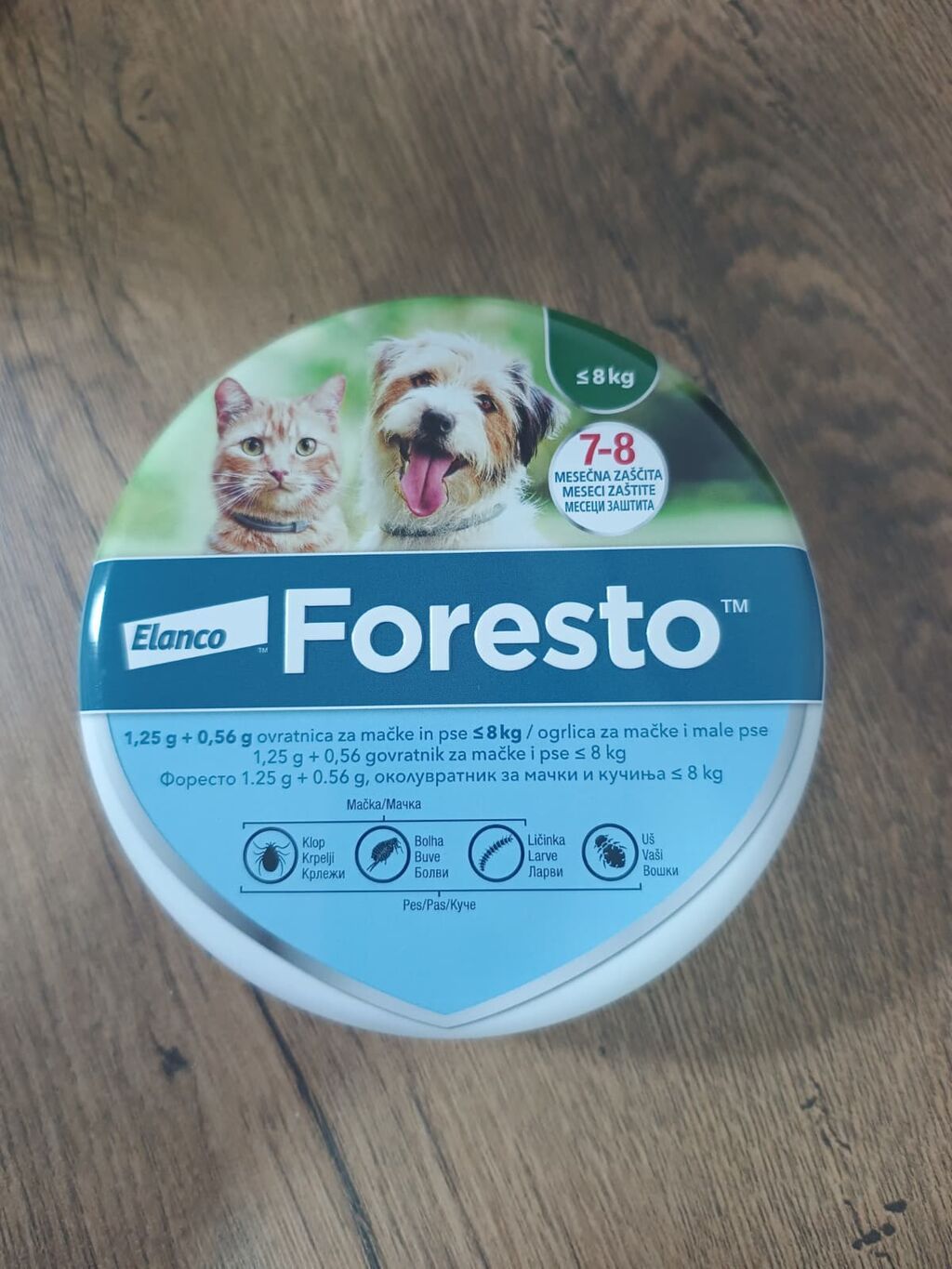 Foresto antiparazitna ogrlica za mačke i pse ≤8 kg, kupljena greskom