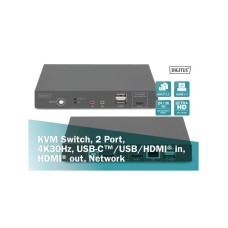 DIGITUS Tip C KVM 2 portni switch sa mrežnim pristupom