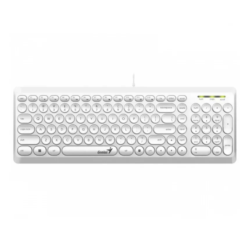 Tastatura USB Genius SlimStar Q200 YU, White