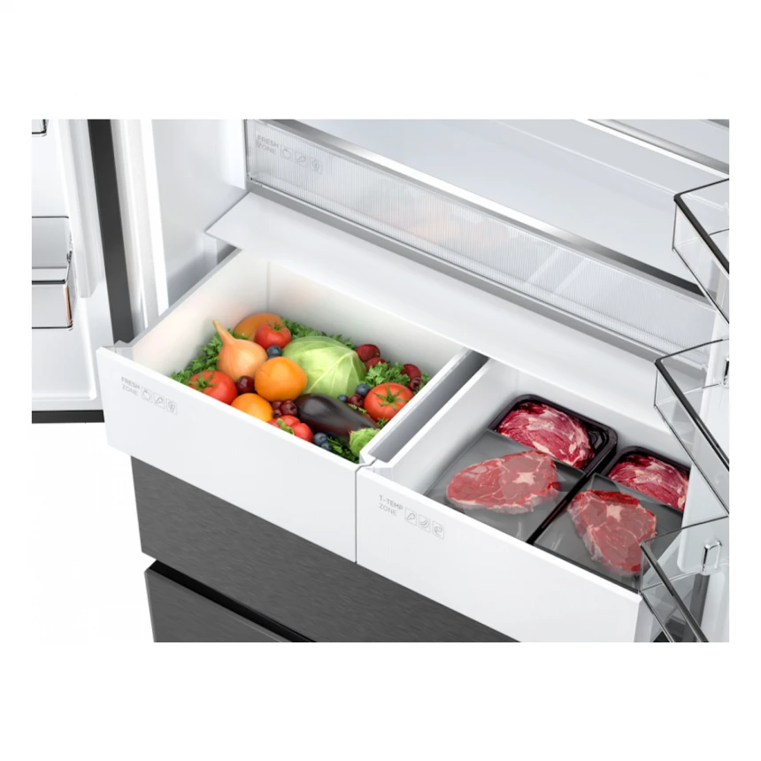 Frižider TCL RC532FXE0EE/samostojeci/kombinovani/FrenchDoor/Total No Frost/E/532L/190x83,3x64cm/inox