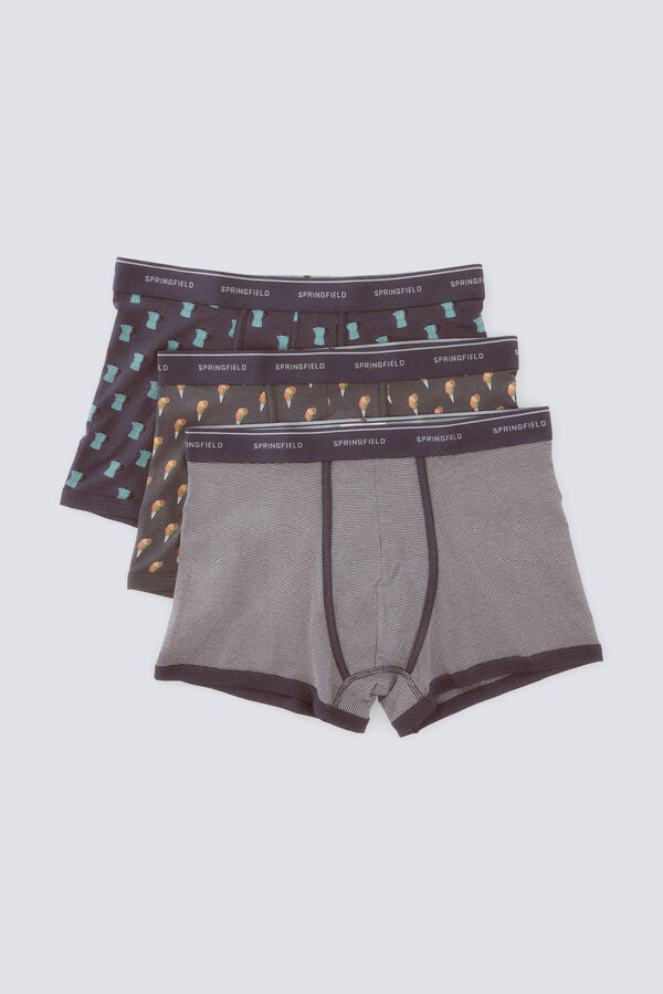 3er-Pack Boxershorts Eiskaffee