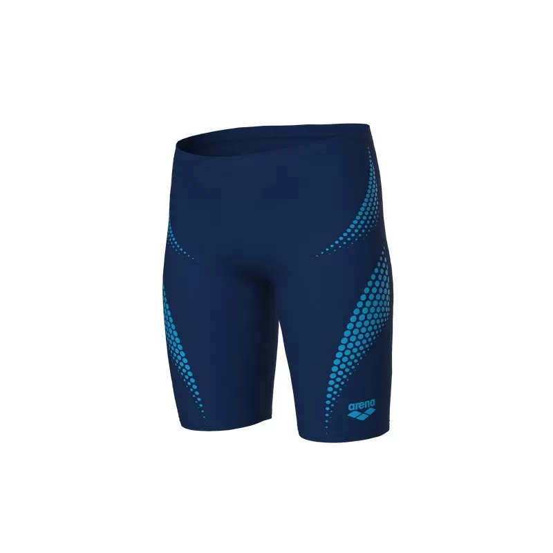 B ARENA DOTTED PATTERN SWIM JAMMER NAVY