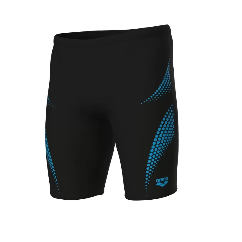 M ARENA DOTTED PATTERN SWIM JAMMER BLACK-TURQUOISE