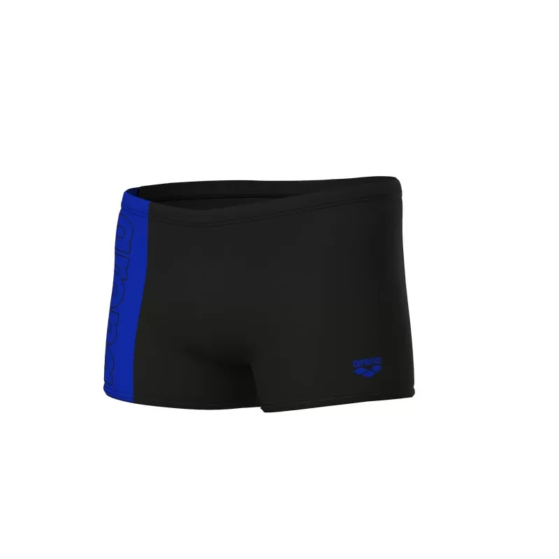 M ARENA DUOGRAF SWIM SHORT BLACK-NEON BLUE