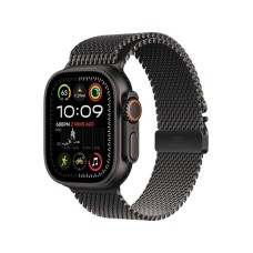 APPLE Watch Ultra2 v2 Cellular 49mm Black Titanium Case with Black Titanium Milanese Loop - M (mx5u3se/a)