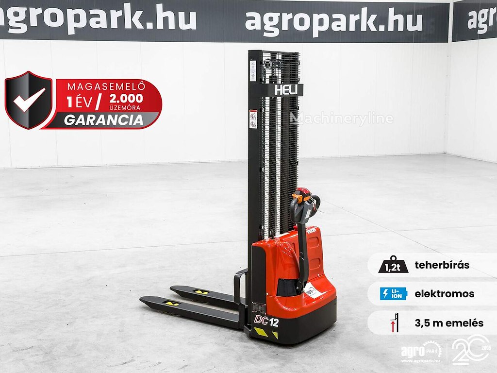 Novi Heli 1,2 ton Li-ion electric pedestrian pallet stacker with 3,5 meter paletni viljuškar