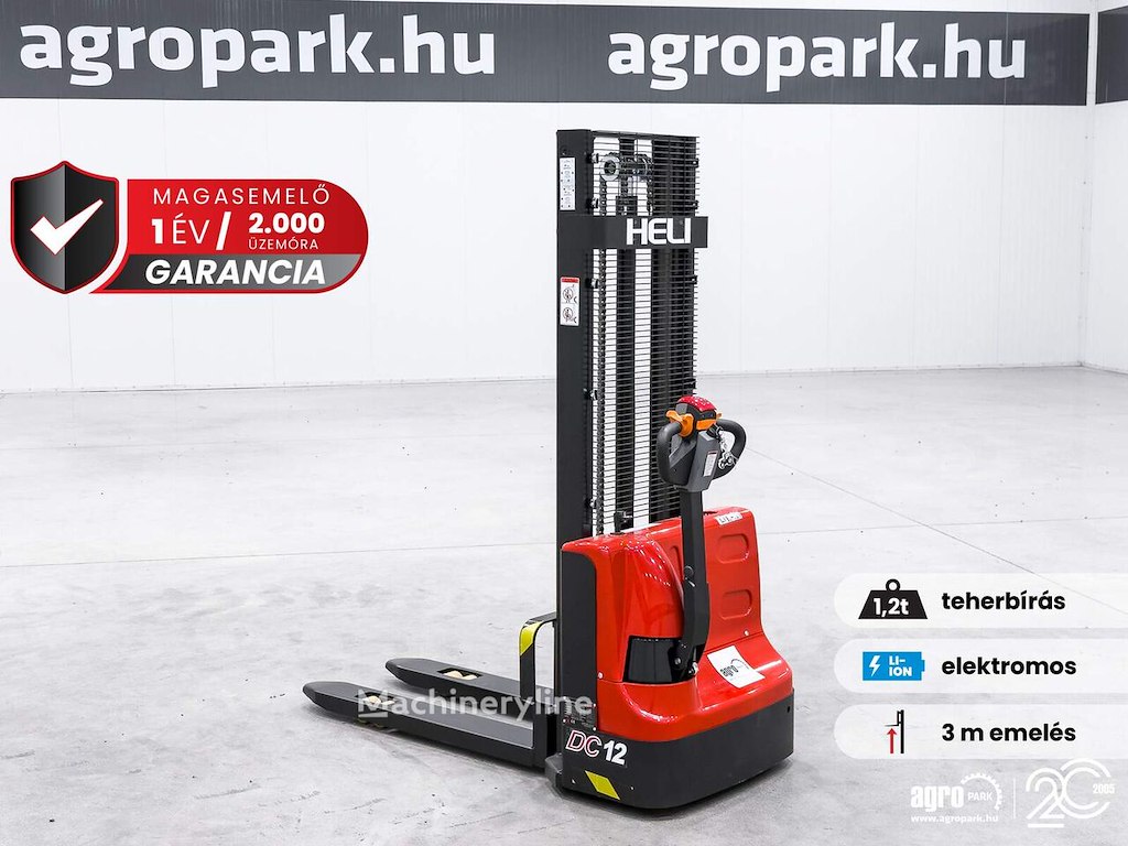 Novi Heli 1,2 ton Li-ion electric pedestrian pallet stacker with 3 meter l paletni viljuškar