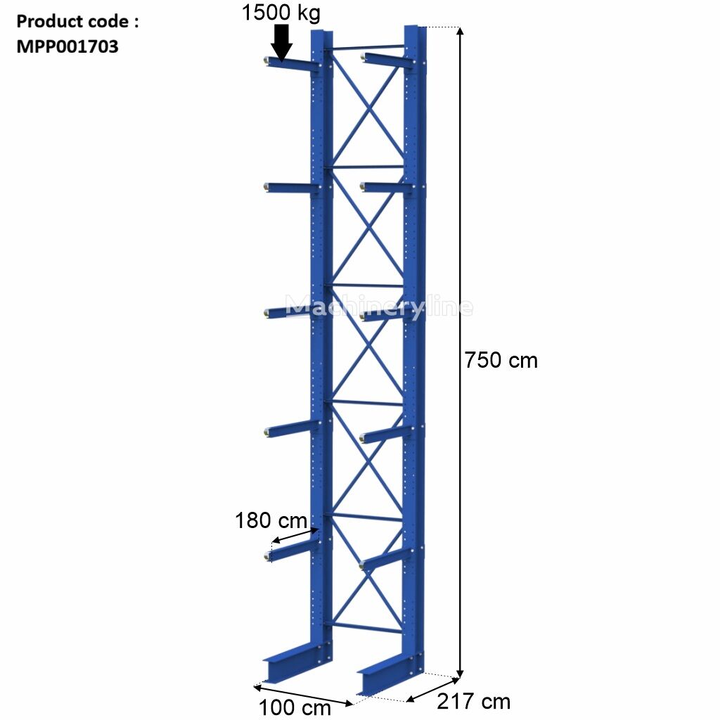 Stow Regał wspornikowy jednostronny STOW 7500/300/160 konzolni regal