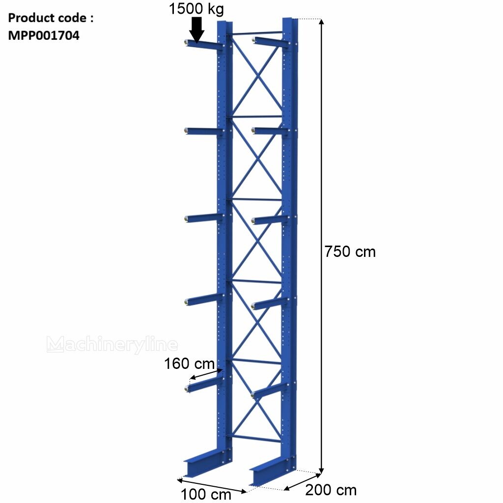 Stow Regał wspornikowy jednostronny STOW 7500/330/160 konzolni regal