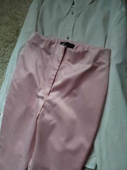    ZARA svetlo roze saten pantalone ☆ Vel S/XS ☆