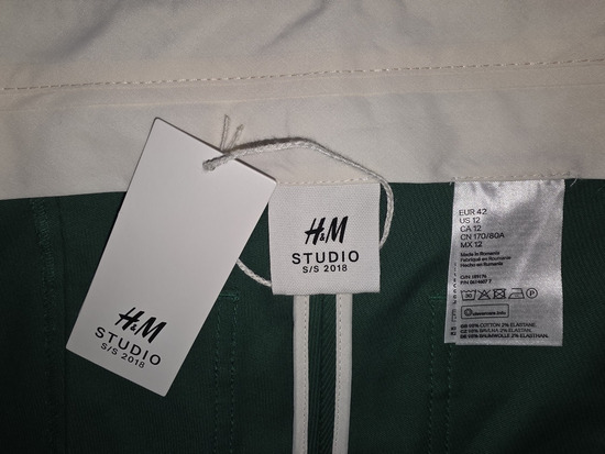 H&M STUDIO zelene pantalone 40/42 NOVO