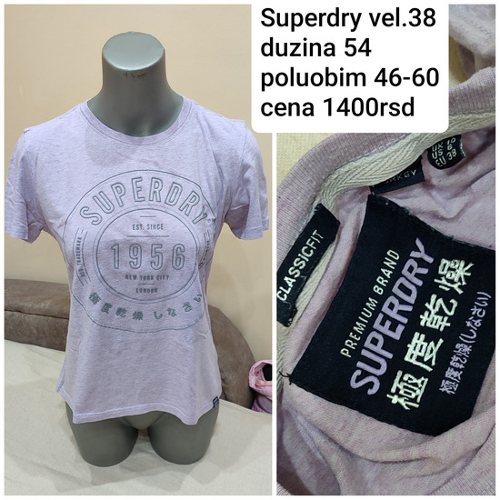 Ženska Superdry majica kratkih rukava Classic Fit
