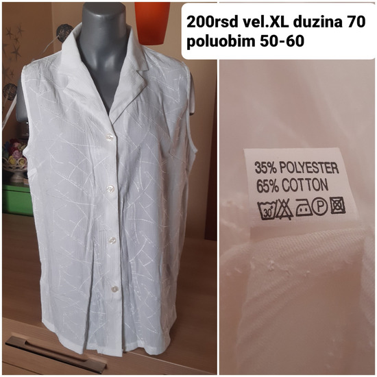 Ženska košulja/bluza bez rukava na kopčanje