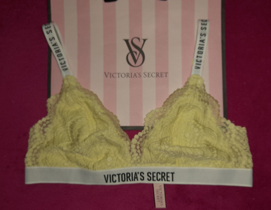 Victoria secret žuti cipka logo lastiš 80B NOVO!%