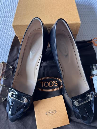 TOD'S ORIGINAL crne kozne cipele broj 40.5