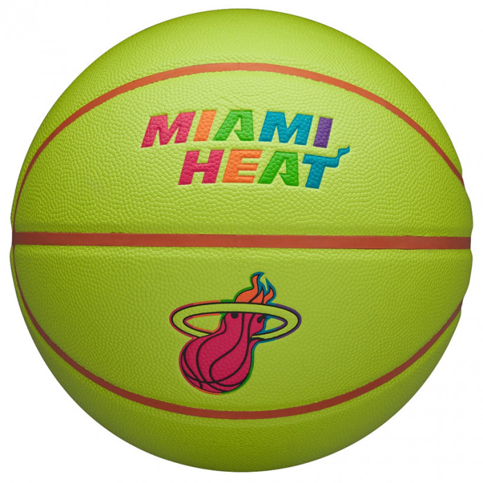 Miami Heat Wilson NBA Team Neon košarkaška lopta 7