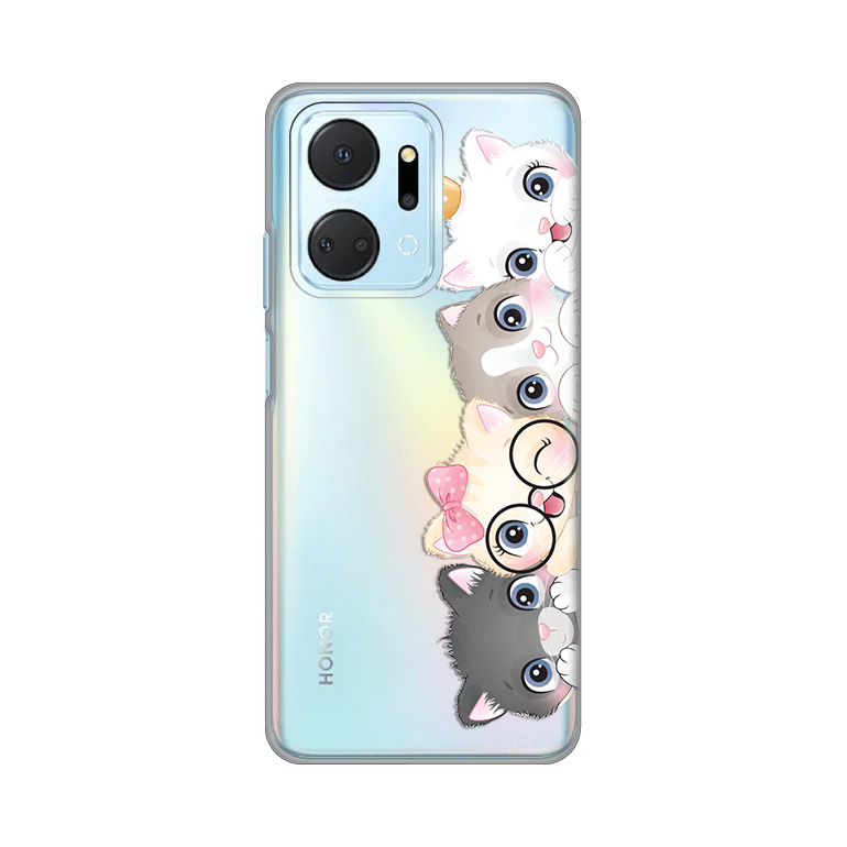 Maska(futrola) Silikonska Print Skin za Honor X7a Cats