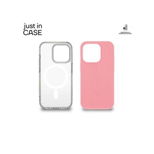 JUST IN CASE 2u1 Extra case MAG MIX PLUS paket PINK za iPhone 15 Pro (MAGPL113PK)