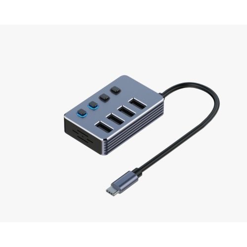 E-GREEN USB 3.1 tip C - HUB Superbrzi 4port USB 3.0 sa prekidacima