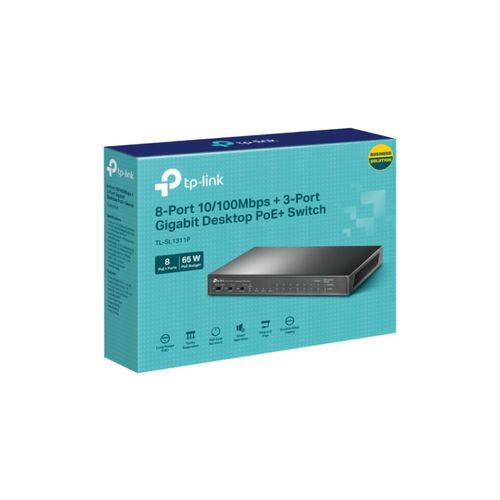 TP LINK TL-SL1311P POE Switch 8 Porta + 2 GIG