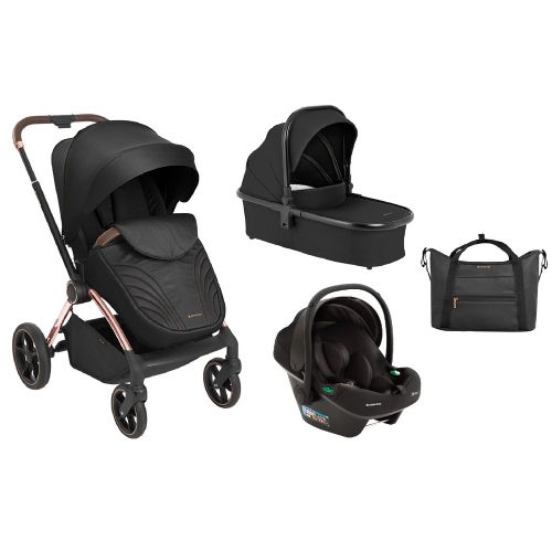 Kikka Boo Kolica Kara 3in1 premium set sa autosedištem I-Xtend I-size i tvrdom korpom Black