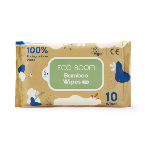 ECO BOOM JOY biorazgradive vlazne maramice za bebe od bambusa, 10 kom
