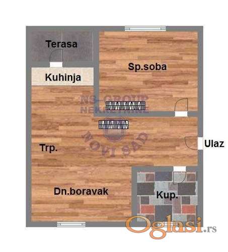 Dvosoban 40m2 Telep