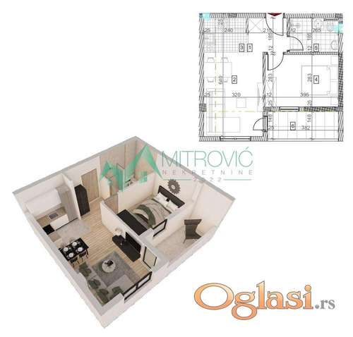 Sremska Kamenica - Kvalitetna zgrada - stanovi od 28m2 do 130 m2