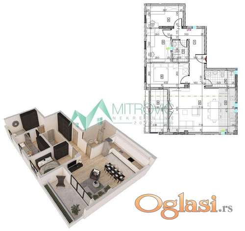 Sremska Kamenica - Kvalitetna zgrada - stanovi od 28m2 do 130 m2
